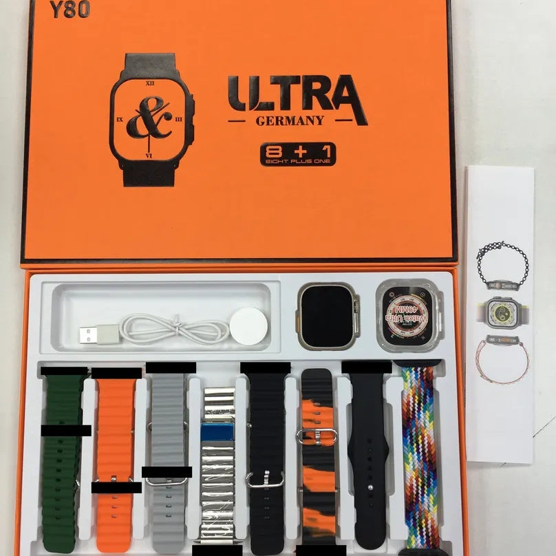 Y80 Ultra Smart Watch With 8 Straps 2.02inch Special Package Smartwatc ...